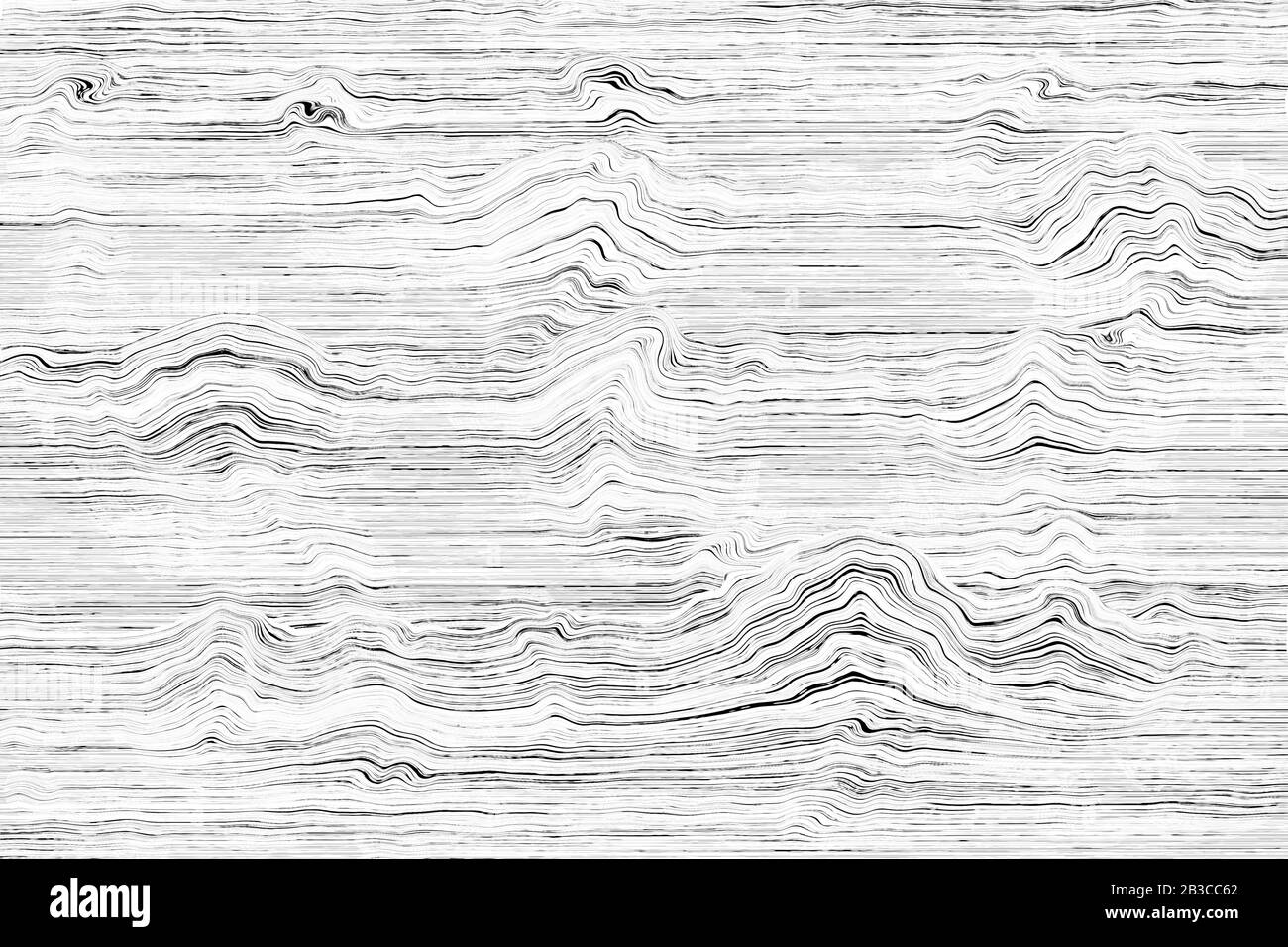 Visual soundwave or soundscape 3D illustration conceptual abstract ...