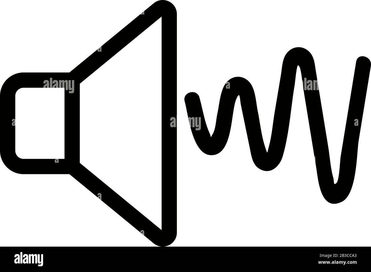 sound wave icon vector. Isolated contour symbol illustration Stock ...