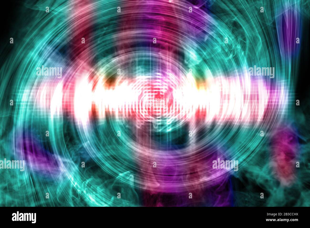 Colorful visual neon soundwave hi-res stock photography and images - Alamy