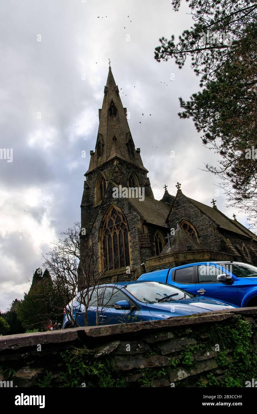 Ambleside church, Ambleside, Lake District, Cumbria, England, UK Stock ...