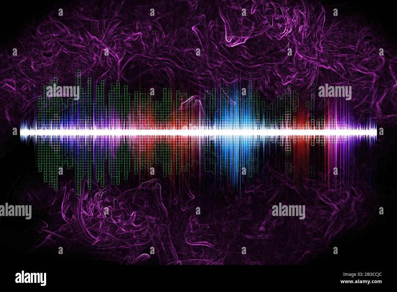 Colorful visual neon soundwave hi-res stock photography and images - Alamy