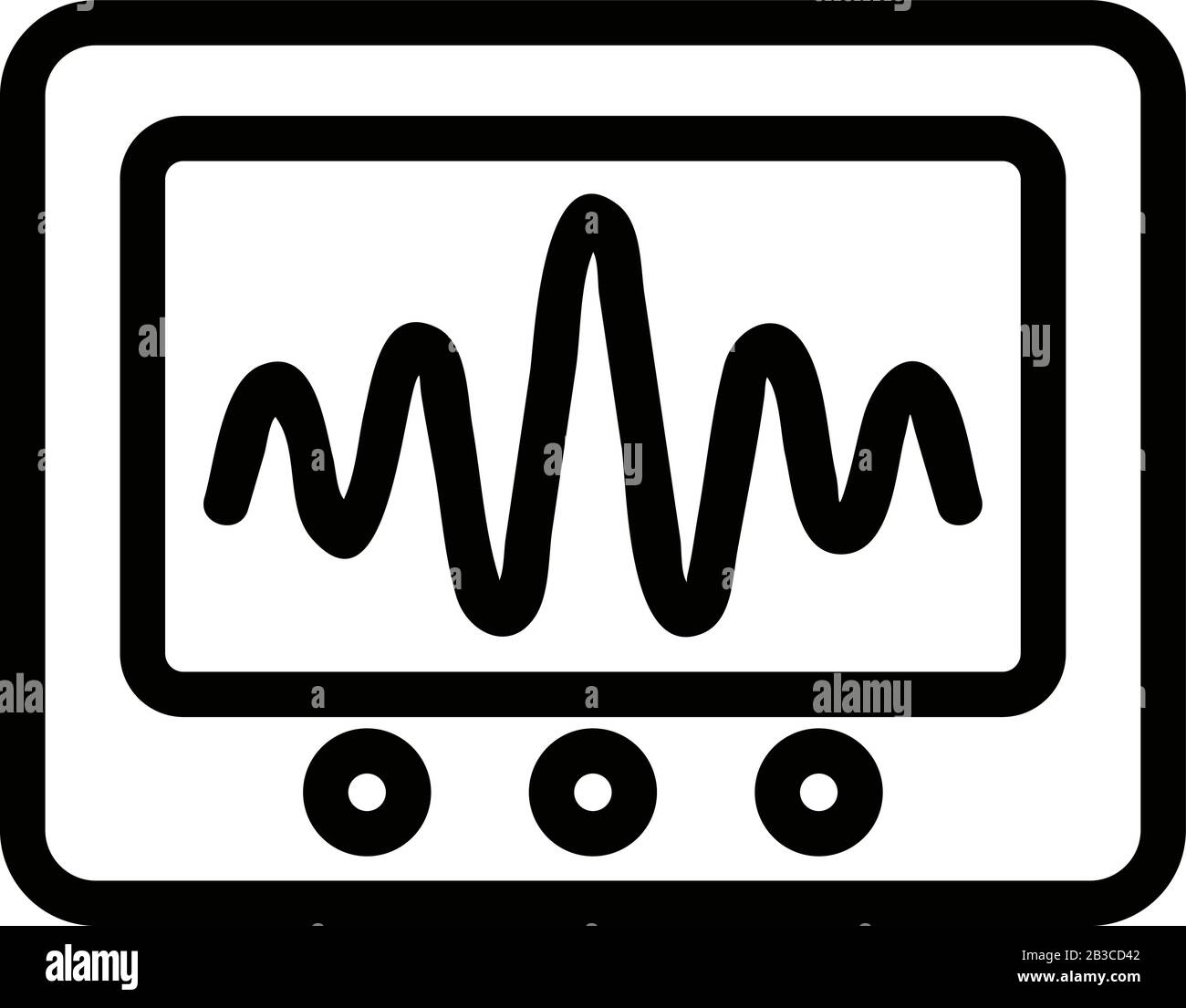 Vibration sound icon vector. Isolated contour symbol illustration Stock ...