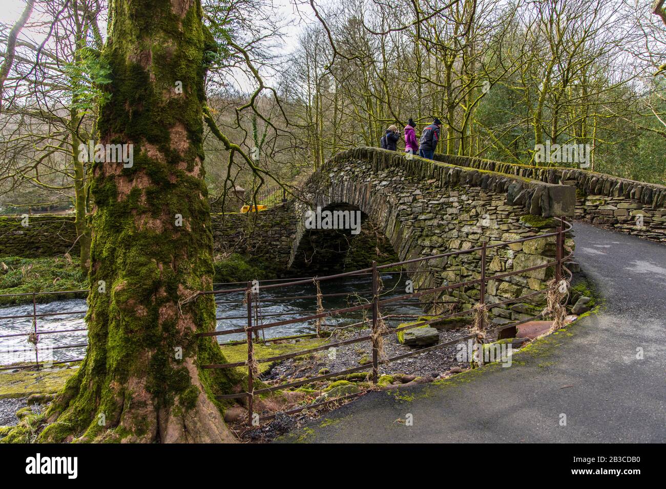 Water streams whilst Walking through Ambleside, Lake District Stock ...