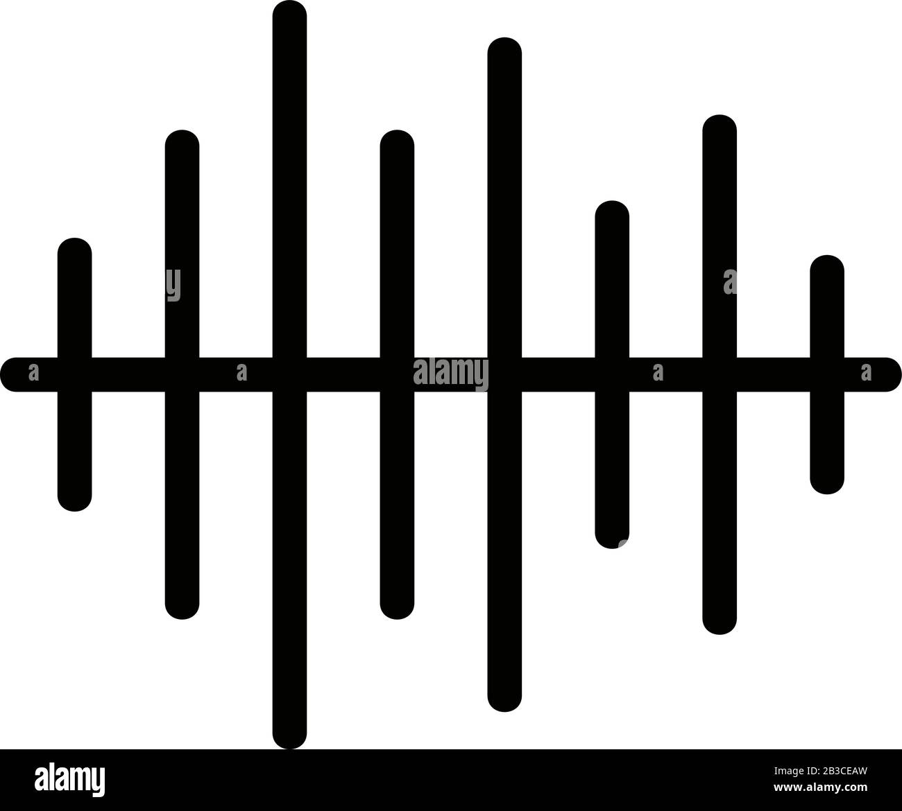 Vibration sound icon vector. Isolated contour symbol illustration Stock ...