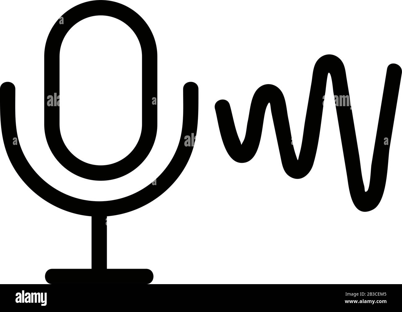 Vibration sound icon vector. Isolated contour symbol illustration Stock ...