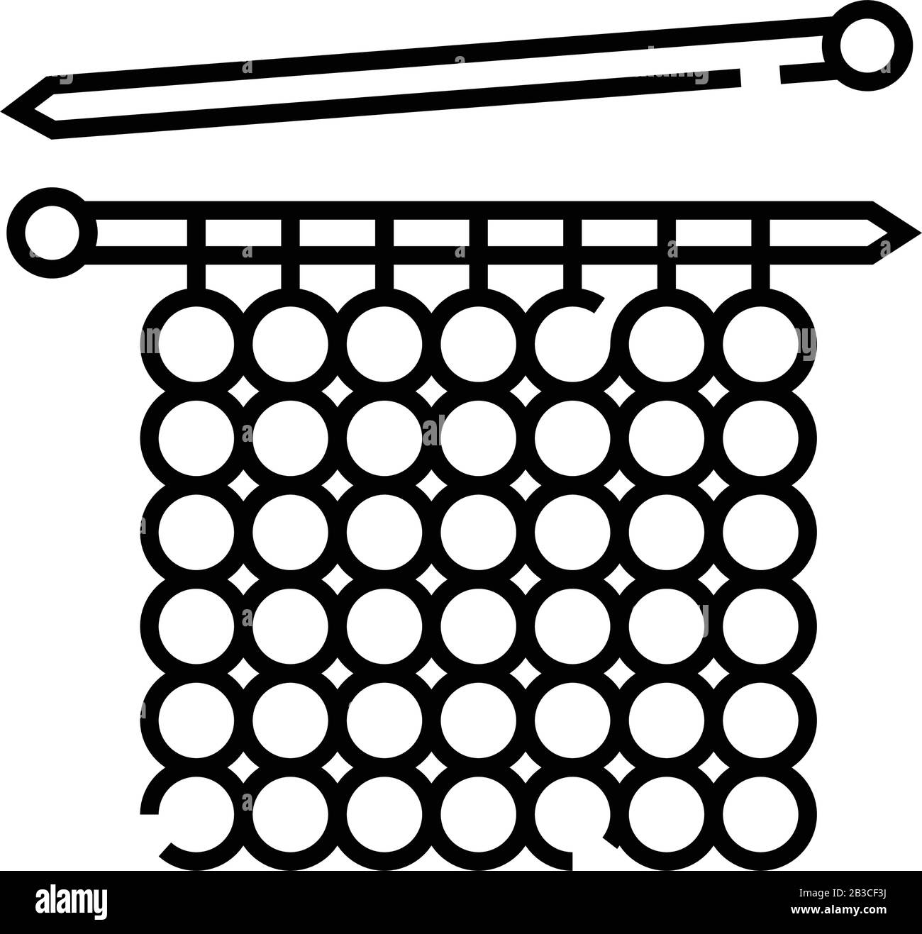 Yarn details line icon, concept sign, outline vector illustration ...