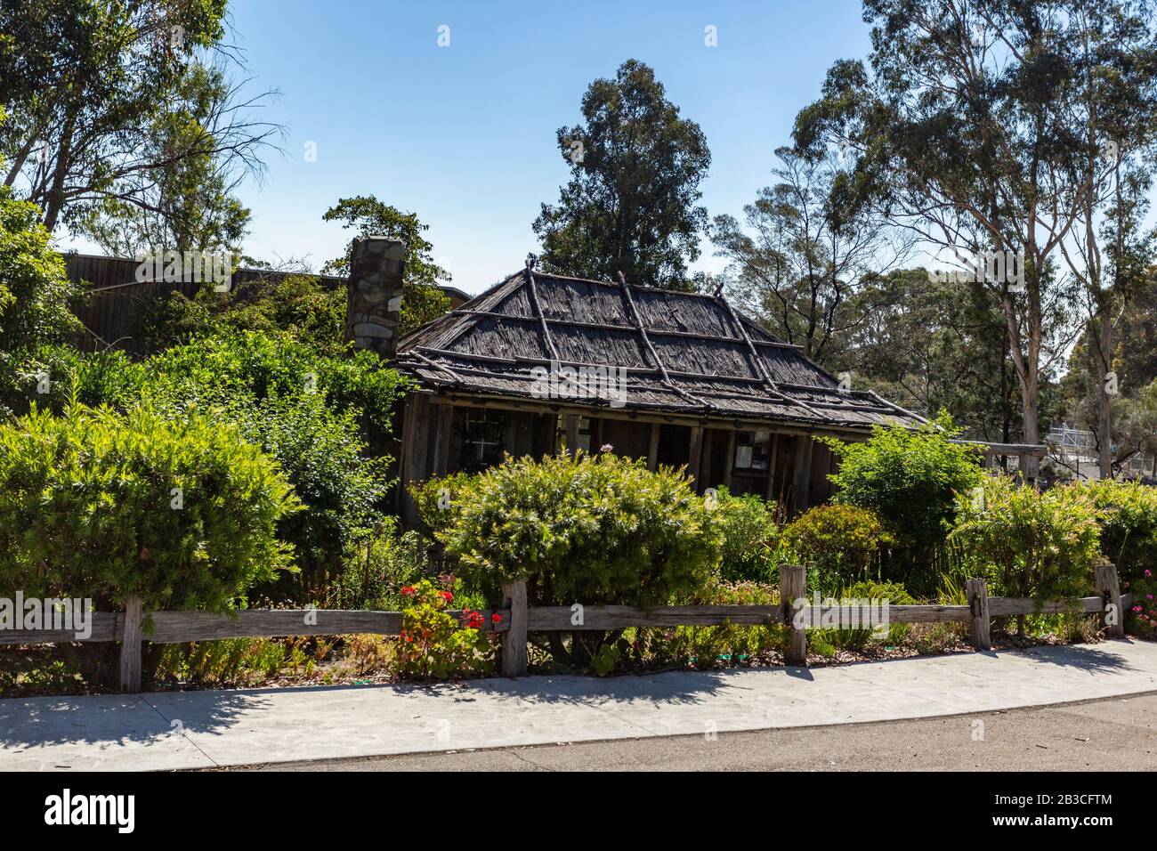 View of the Slab Hut, built in 1872 as a family home with the ...