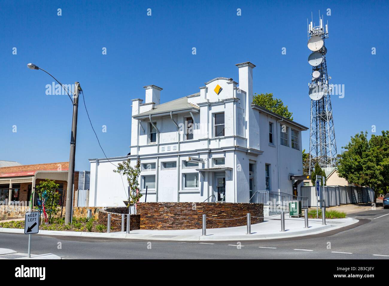 Facade of a classic building of the 20th century, in Orbost, East ...