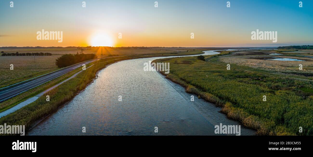 River flowing into the ocean hi-res stock photography and images - Alamy