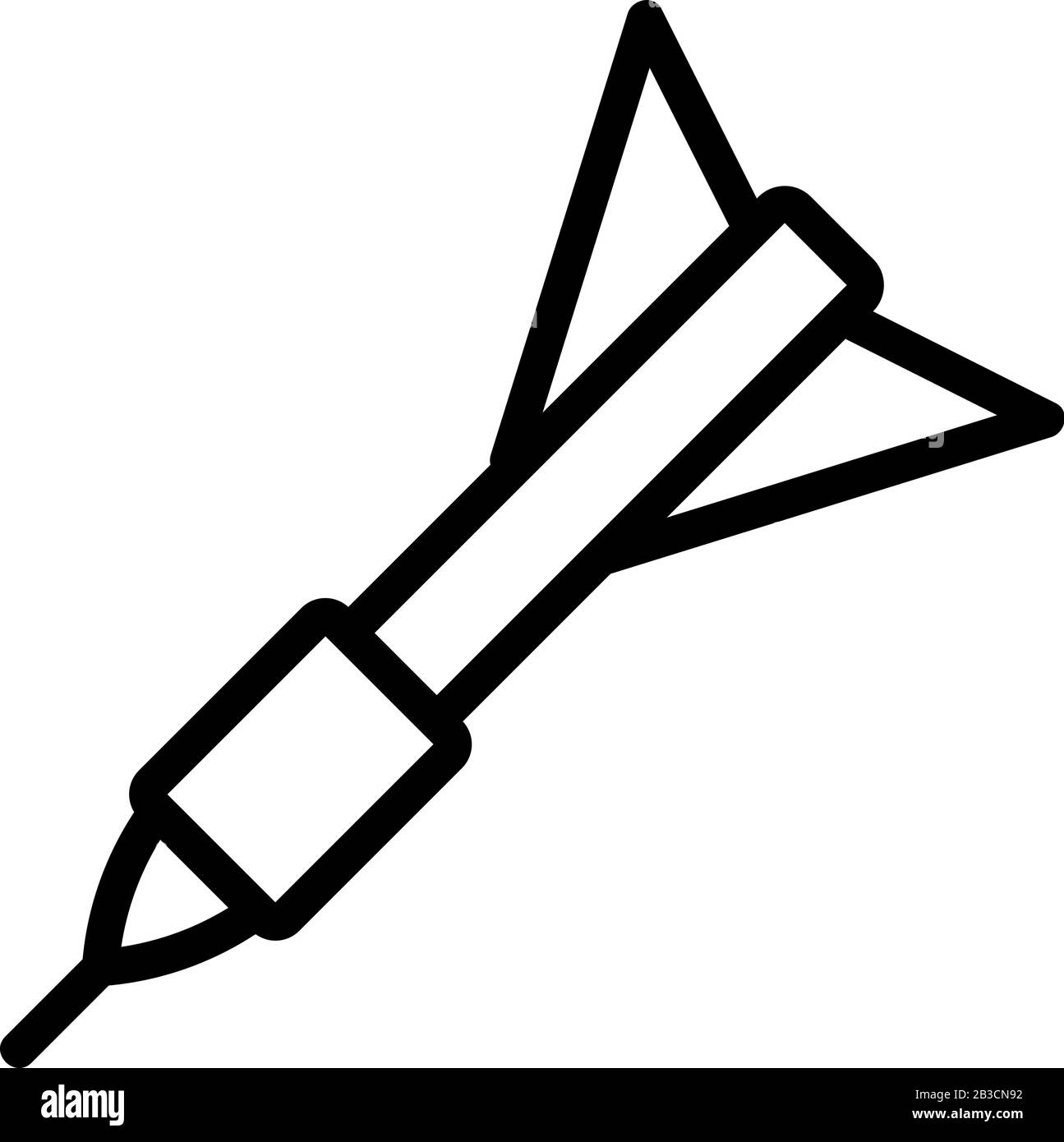 Dart icon vector. Isolated contour symbol illustration Stock Vector ...