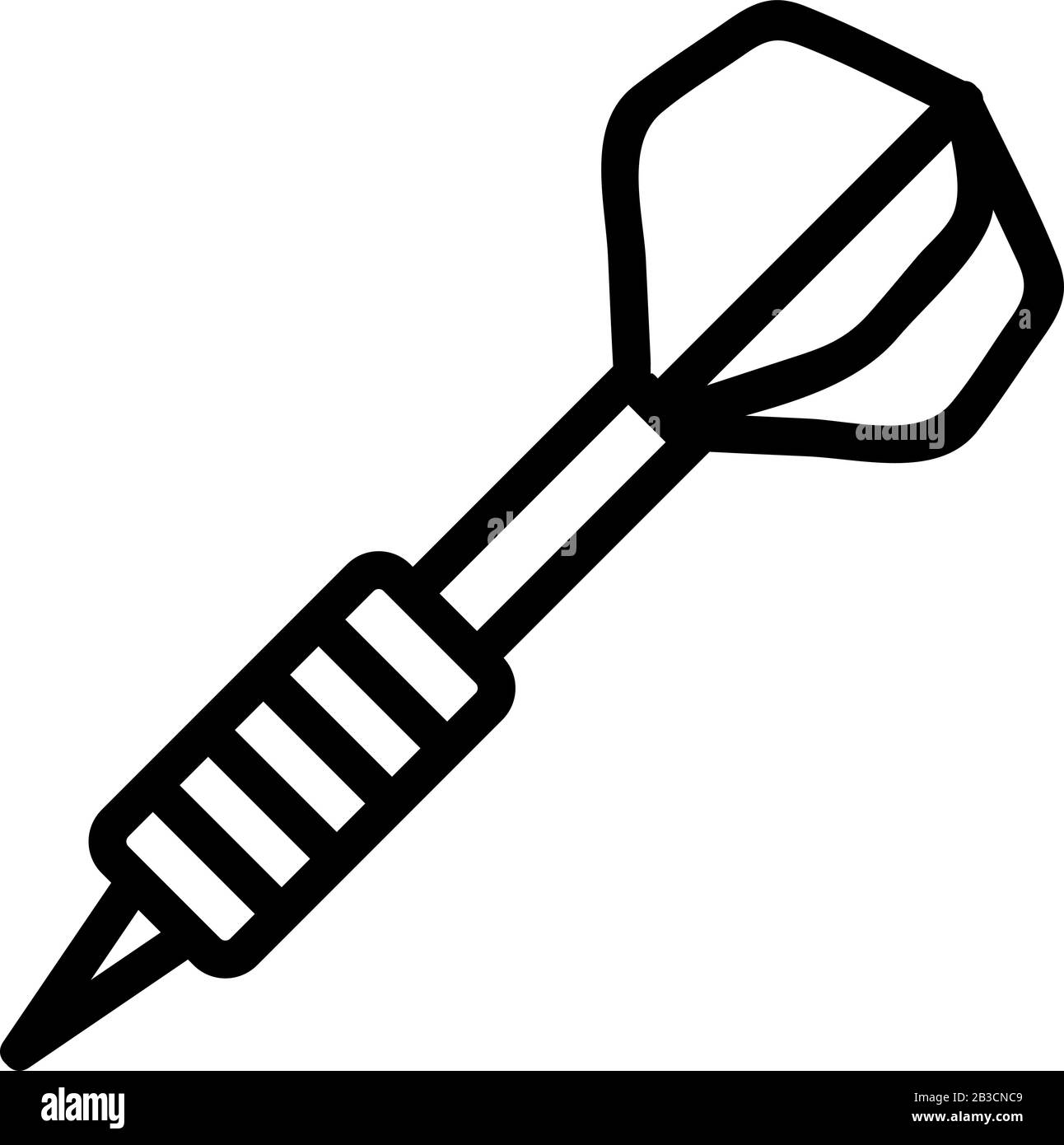 Dart icon vector. Isolated contour symbol illustration Stock Vector ...
