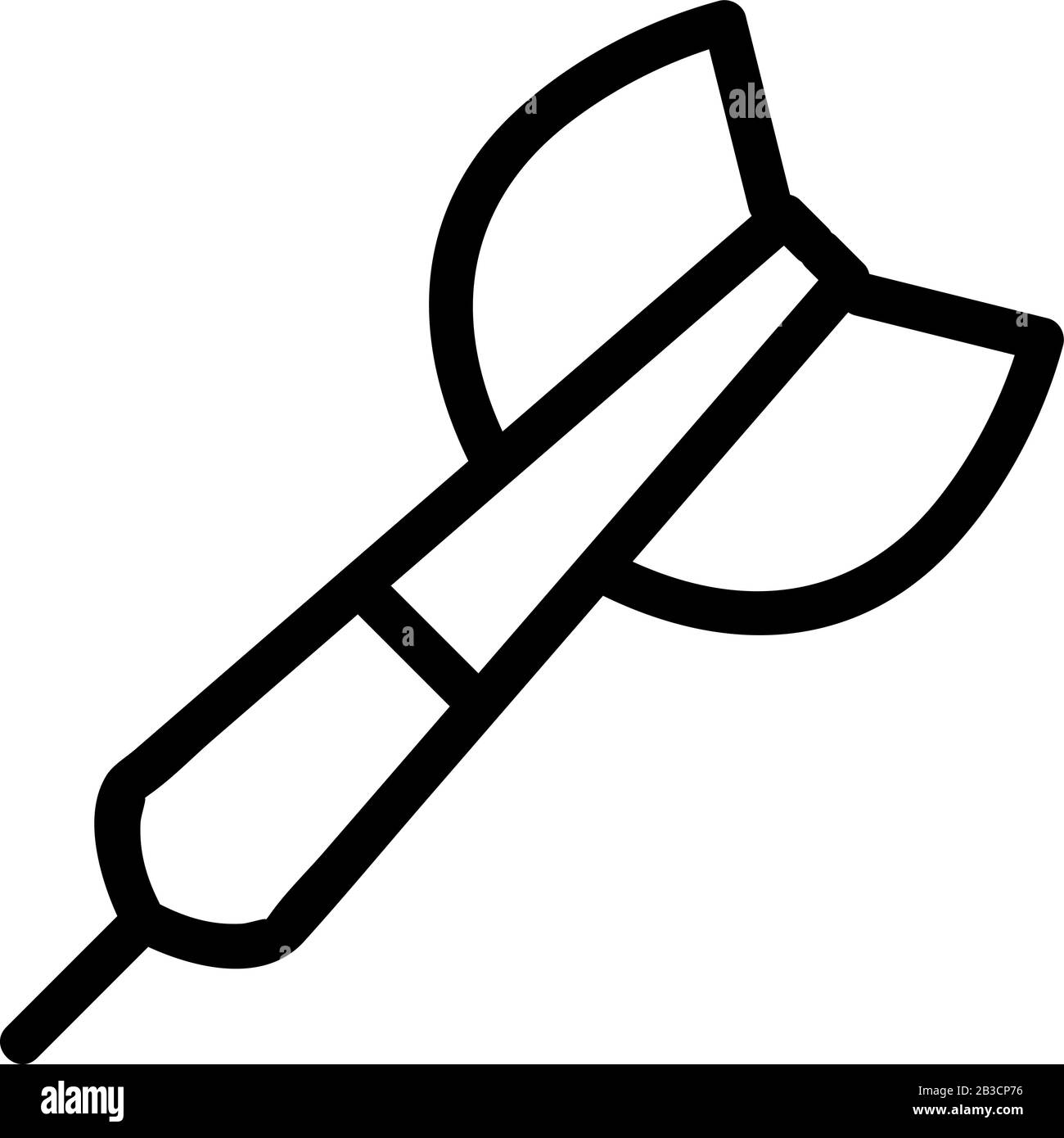 Darts icon vector. Isolated contour symbol illustration Stock Vector ...