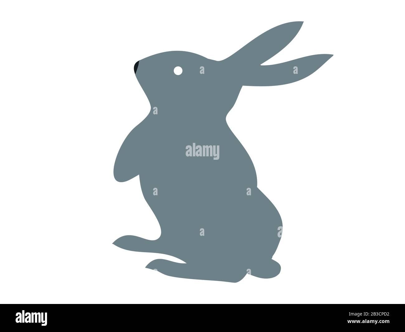 Rabbit bunny pets animal grey Stock Vector Images - Alamy
