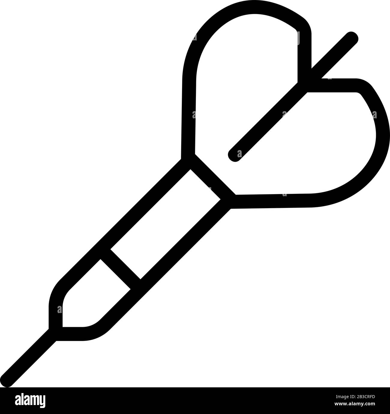 Darts icon vector. Isolated contour symbol illustration Stock Vector ...