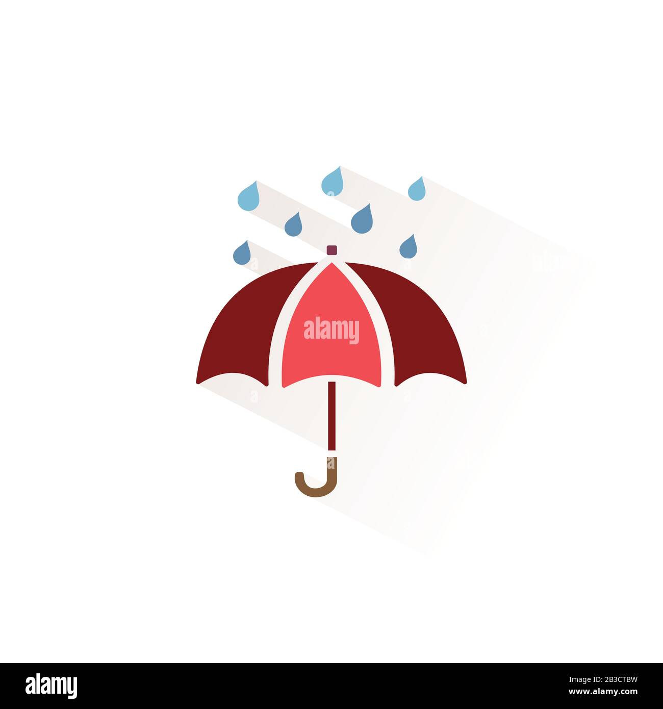 Umbrella. Isolated color icon. Seasons glyph vector illustration Stock ...