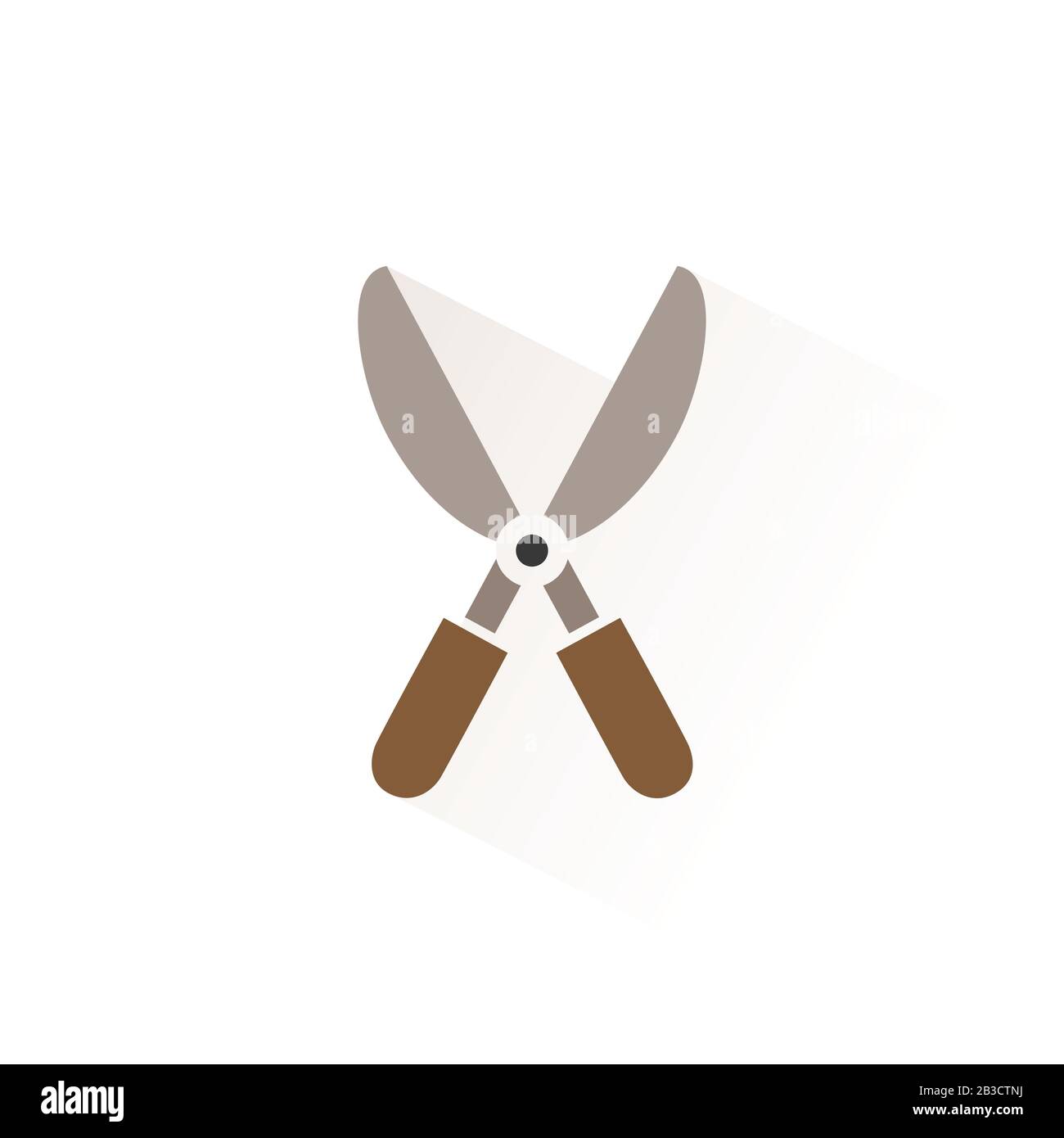 Garden shears. Isolated color icon. Spring glyph vector illustration ...