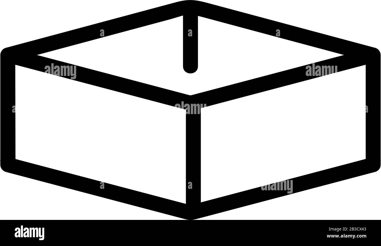 Box parcel icon vector. Isolated contour symbol illustration Stock ...