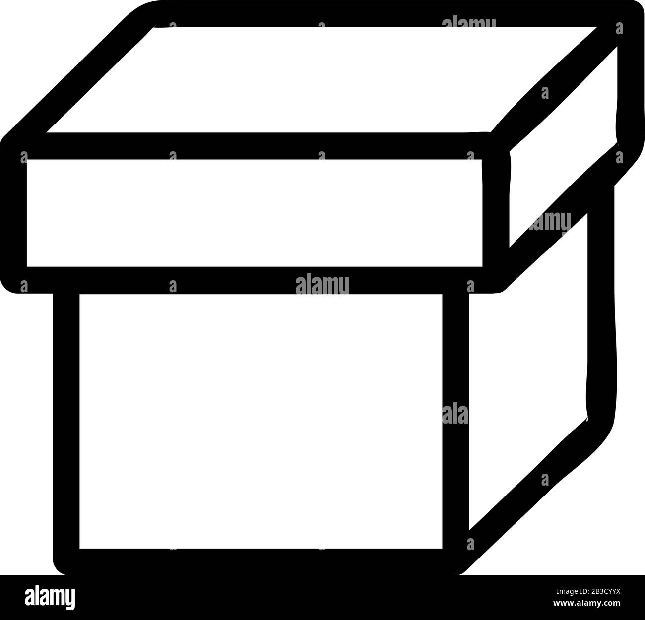 Box parcel icon vector. Isolated contour symbol illustration Stock ...