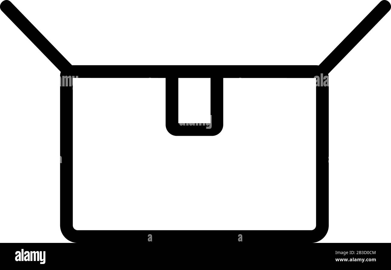Box parcel icon vector. Isolated contour symbol illustration Stock ...
