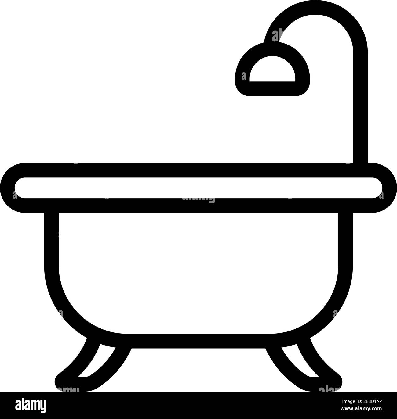 Bath icon vector. Isolated contour symbol illustration Stock Vector ...