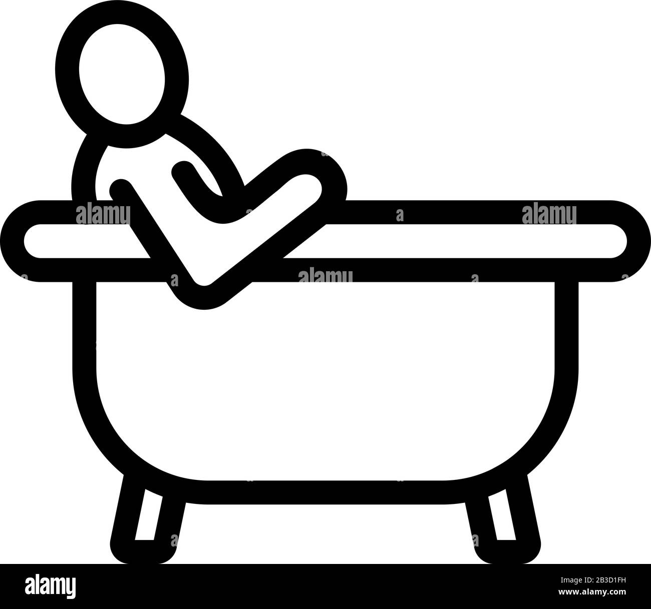 Bath icon vector. Isolated contour symbol illustration Stock Vector ...