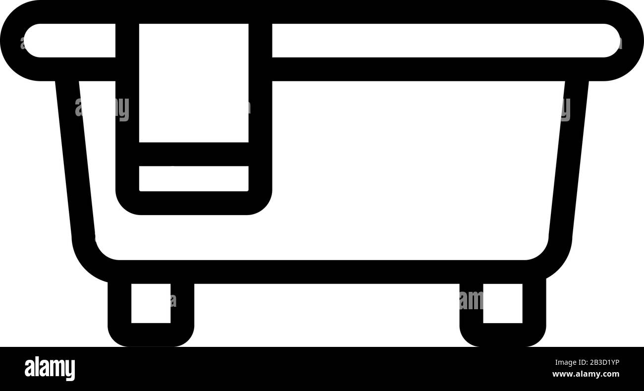 Bath icon vector. Isolated contour symbol illustration Stock Vector ...