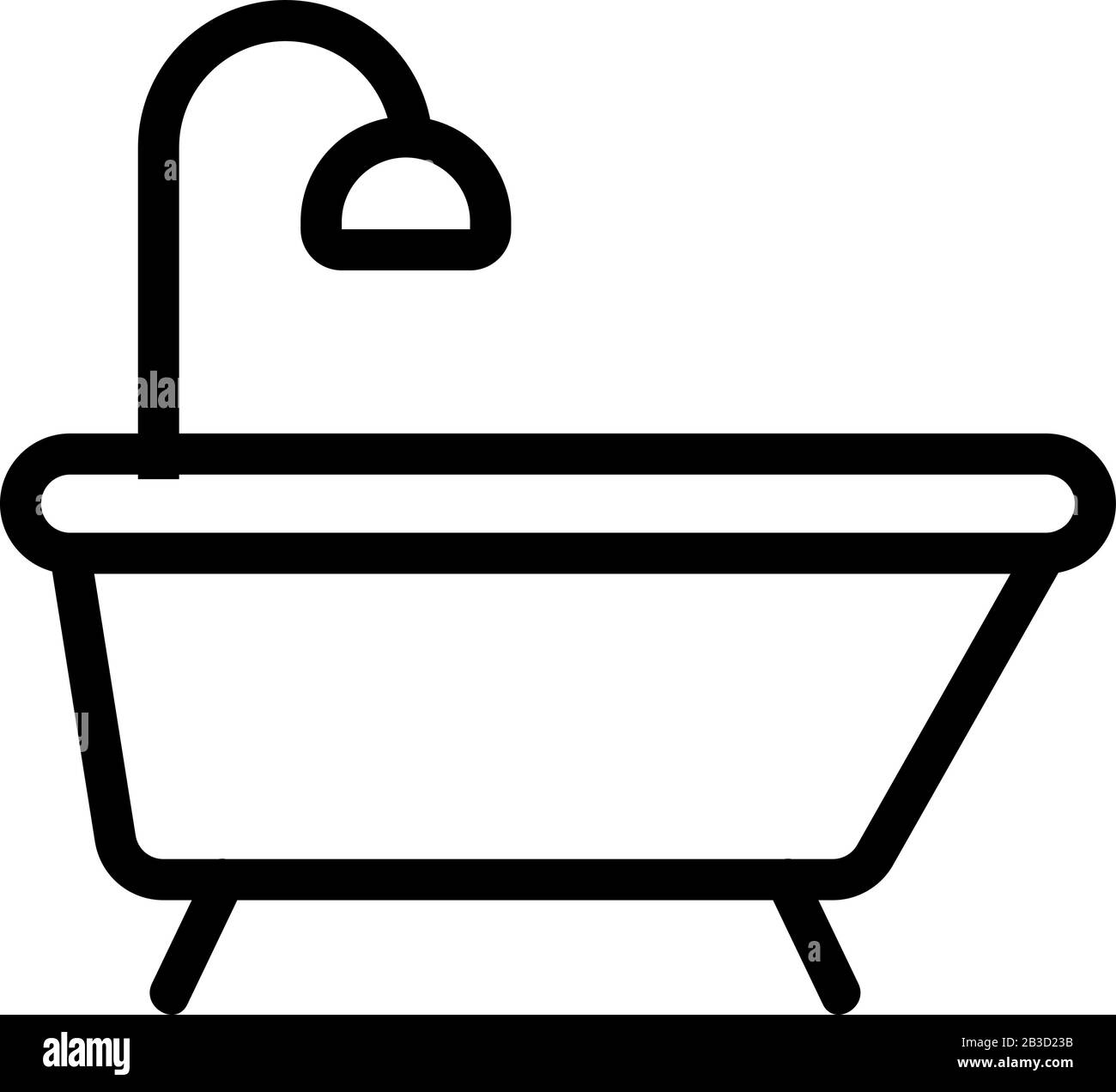 Bath icon vector. Isolated contour symbol illustration Stock Vector ...