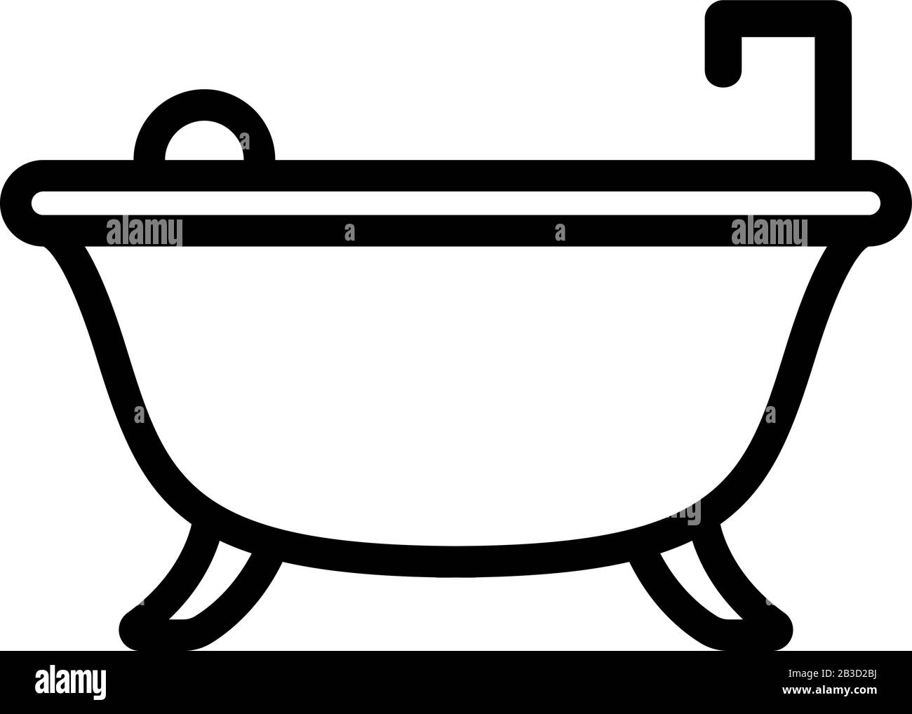 Bath icon vector. Isolated contour symbol illustration Stock Vector ...