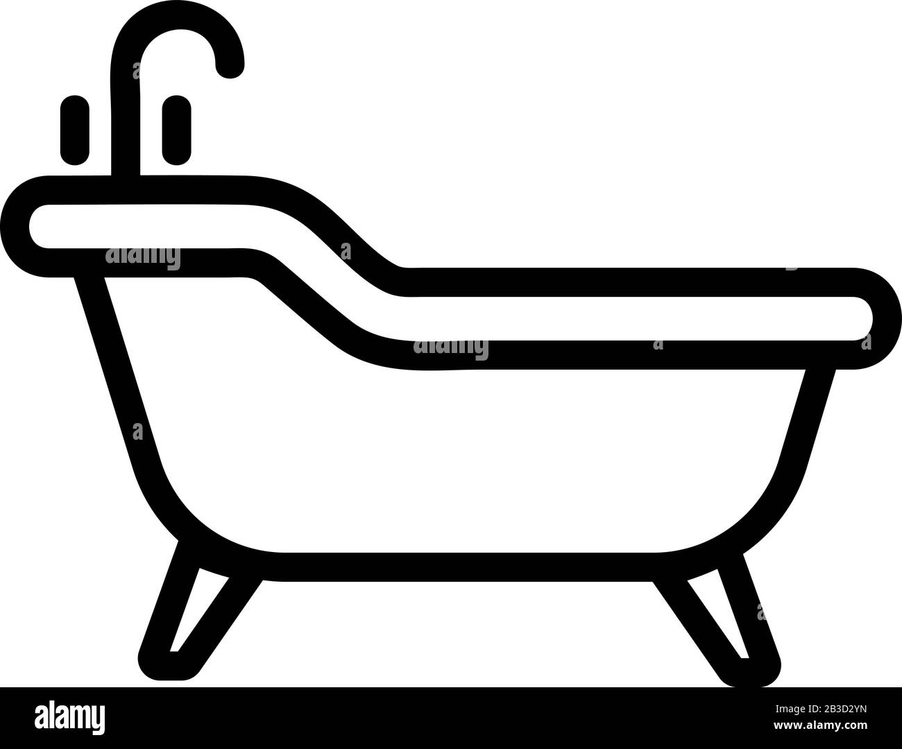 Bath icon vector. Isolated contour symbol illustration Stock Vector ...