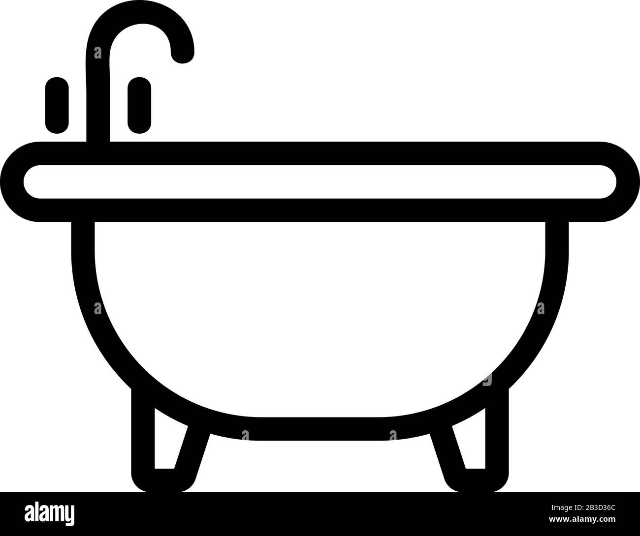 Bath icon vector. Isolated contour symbol illustration Stock Vector ...