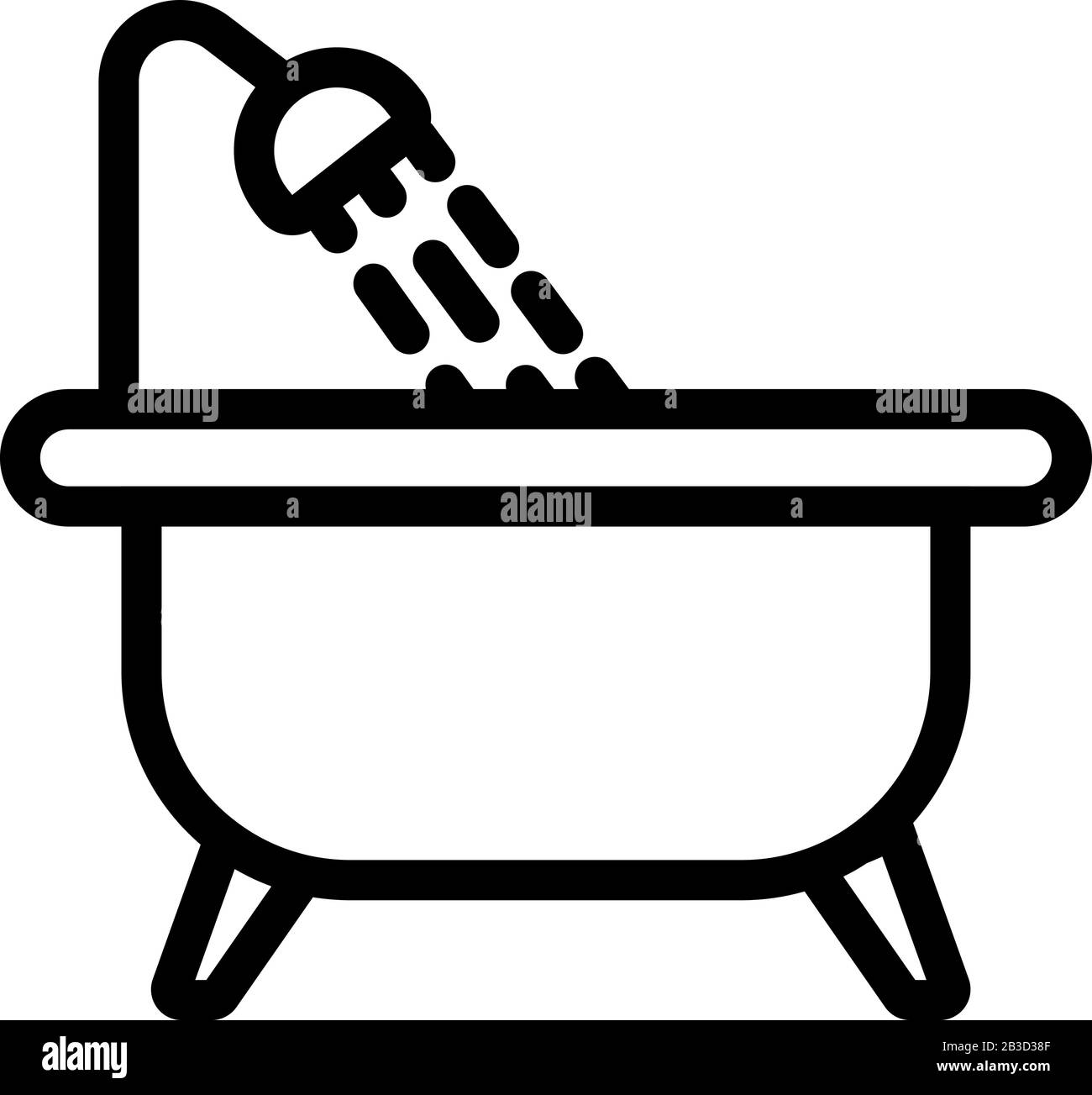 Bath icon vector. Isolated contour symbol illustration Stock Vector ...