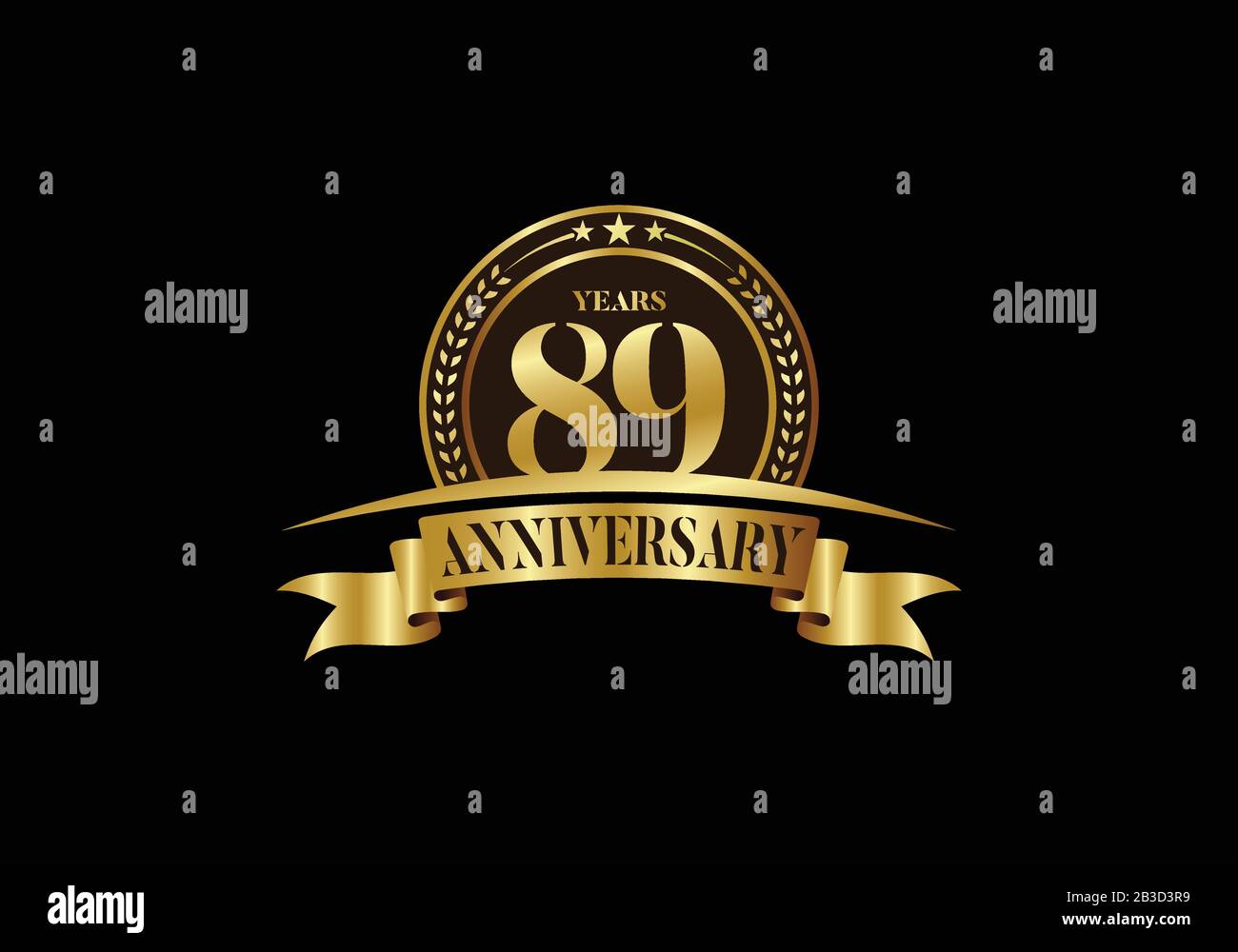89th years anniversary logo hi-res stock photography and images - Alamy
