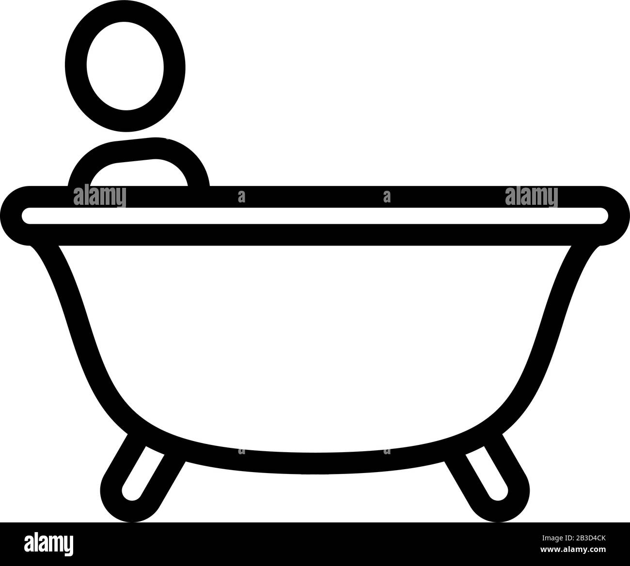 Bath icon vector. Isolated contour symbol illustration Stock Vector ...
