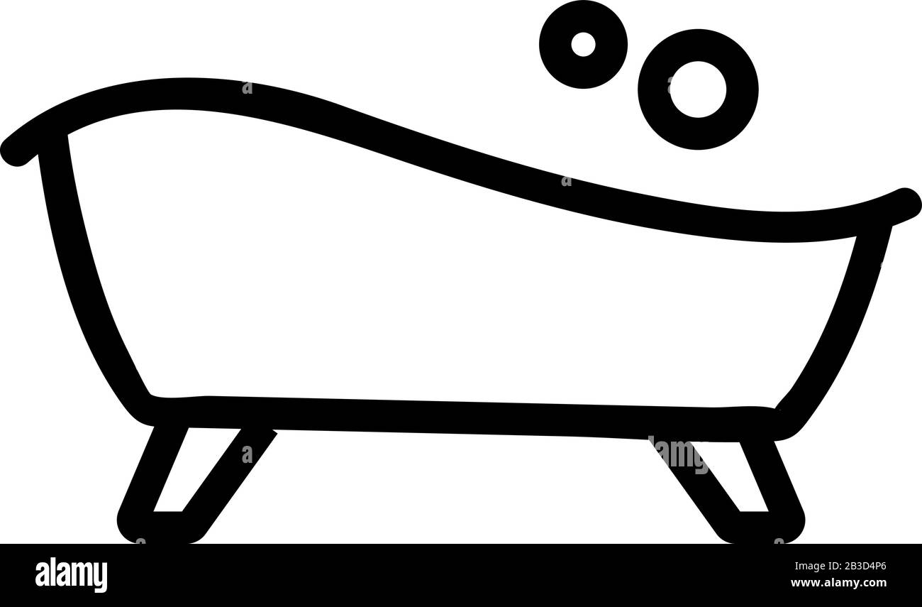 Bath icon vector. Isolated contour symbol illustration Stock Vector ...