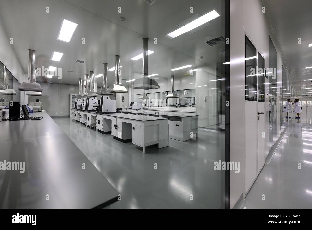 BEIJING, CHINA - JUNE 03, 2019: Modern drug manufacturing laboratory ...