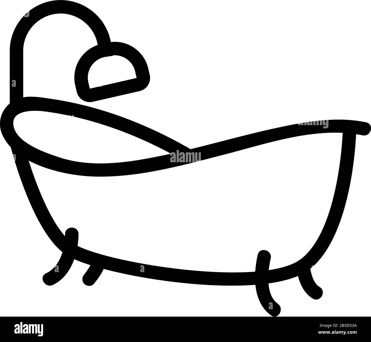 Bath icon vector. Isolated contour symbol illustration Stock Vector ...