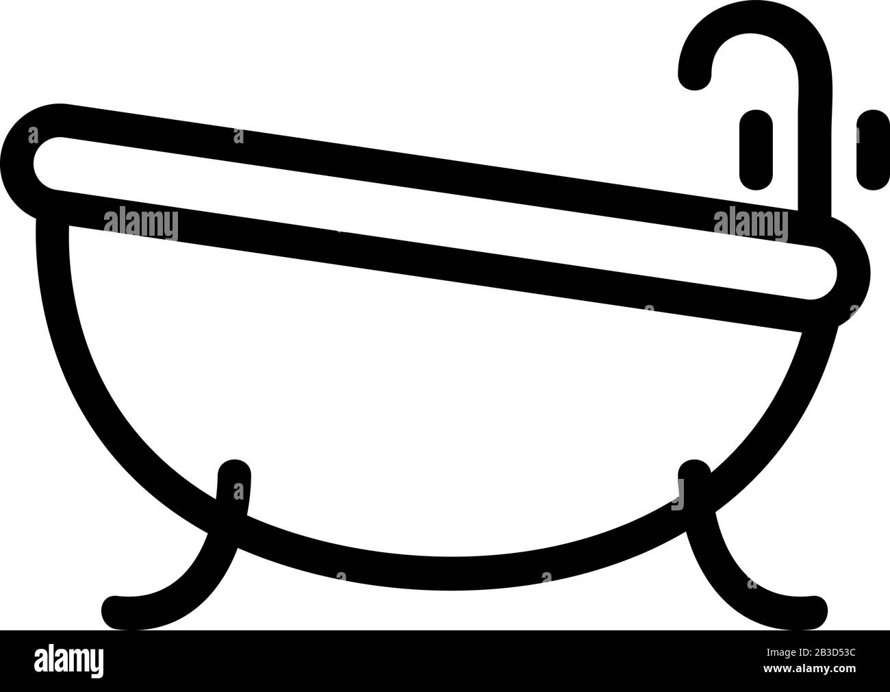 Bath icon vector. Isolated contour symbol illustration Stock Vector ...