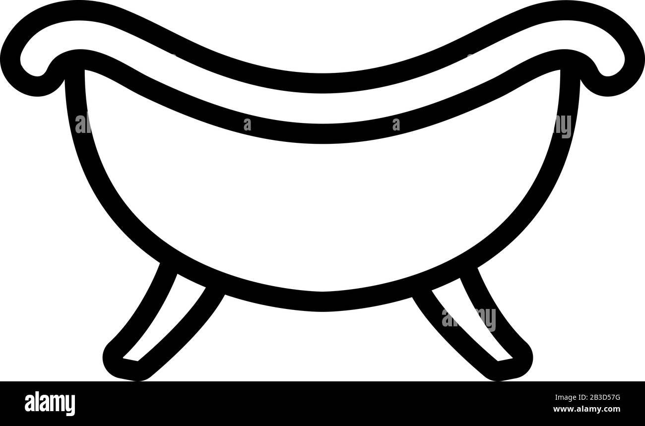 Bath icon vector. Isolated contour symbol illustration Stock Vector ...