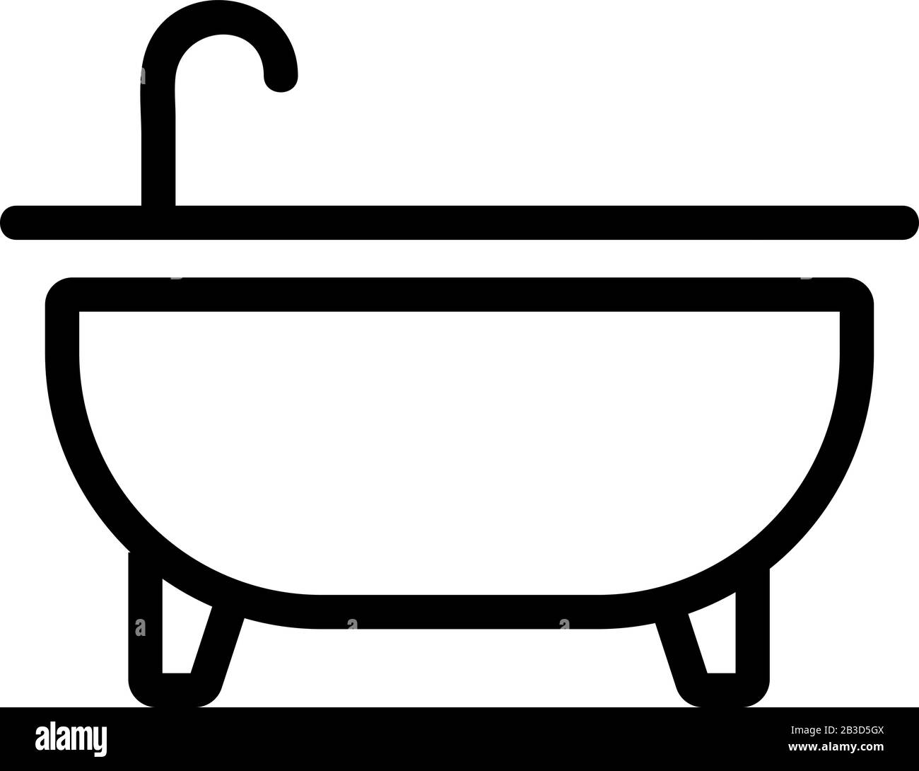 Bath icon vector. Isolated contour symbol illustration Stock Vector ...