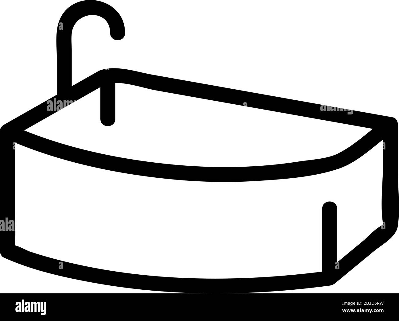 Bath icon vector. Isolated contour symbol illustration Stock Vector ...