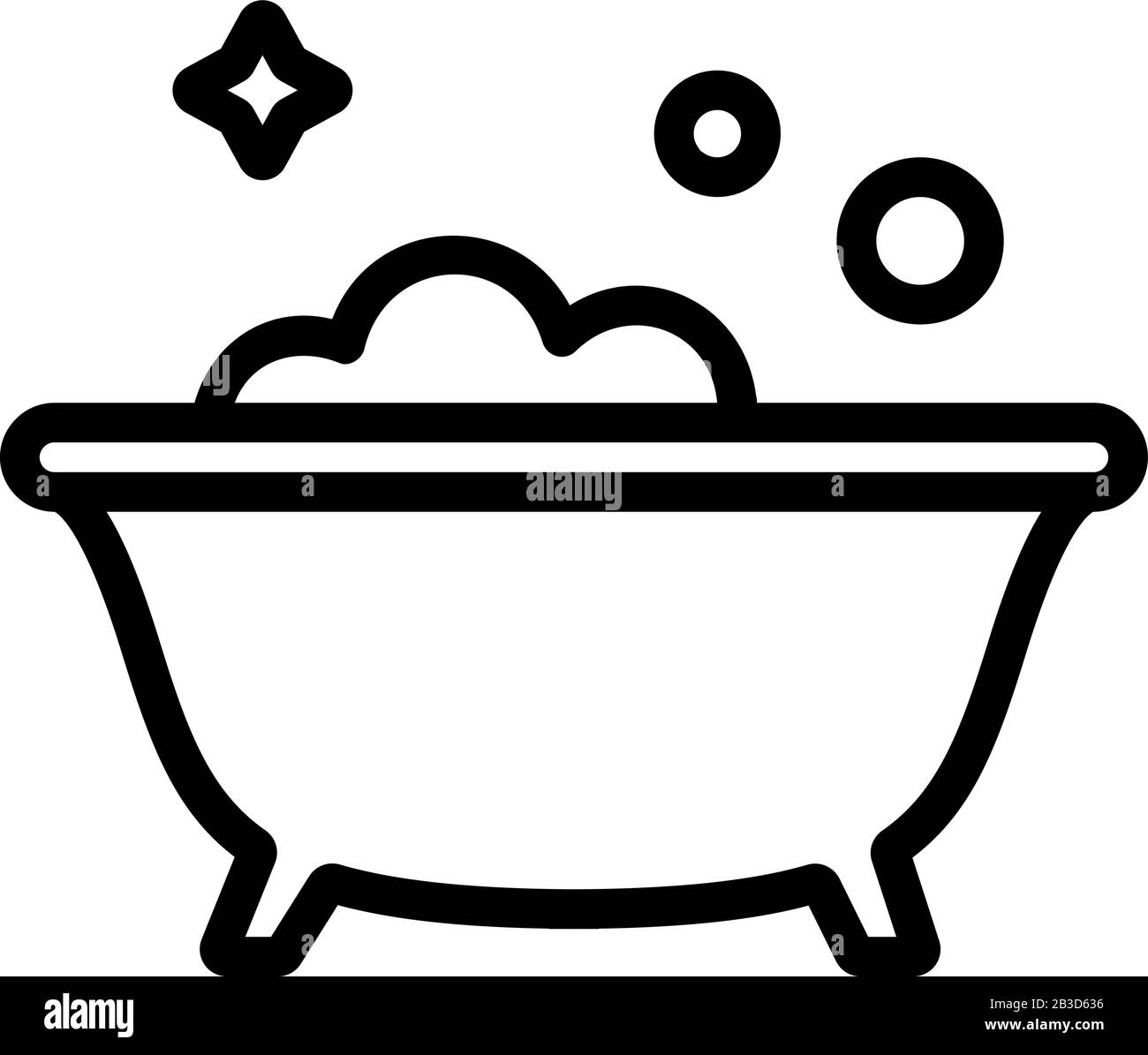 Bath icon vector. Isolated contour symbol illustration Stock Vector ...