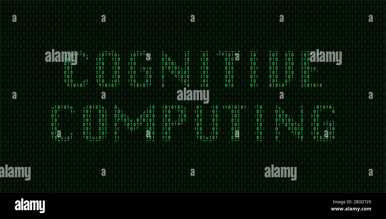 Cognitive computing concept with binary code in vector Stock Vector ...