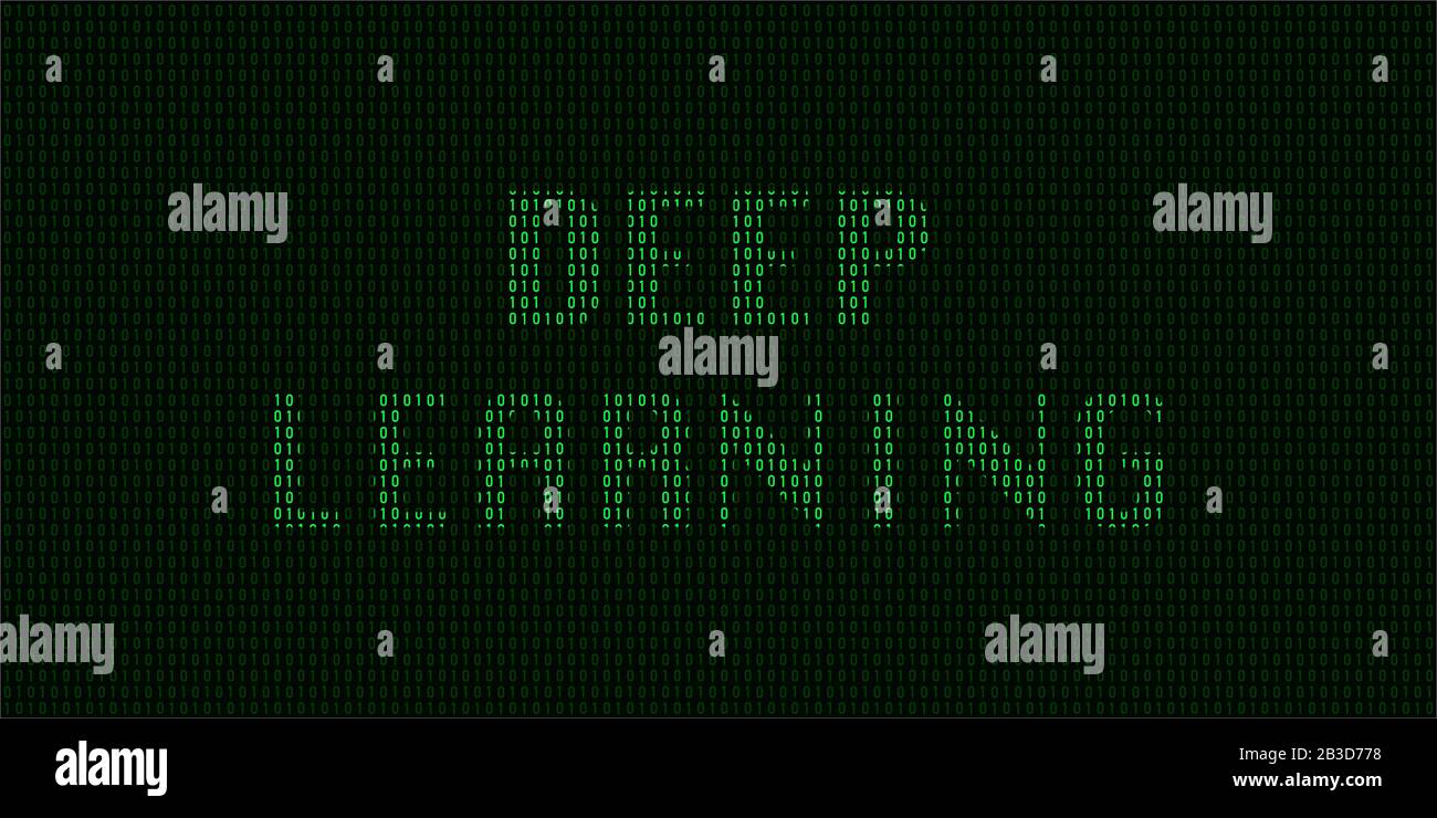 Deep learning concept with binary code in vector Stock Vector Image ...