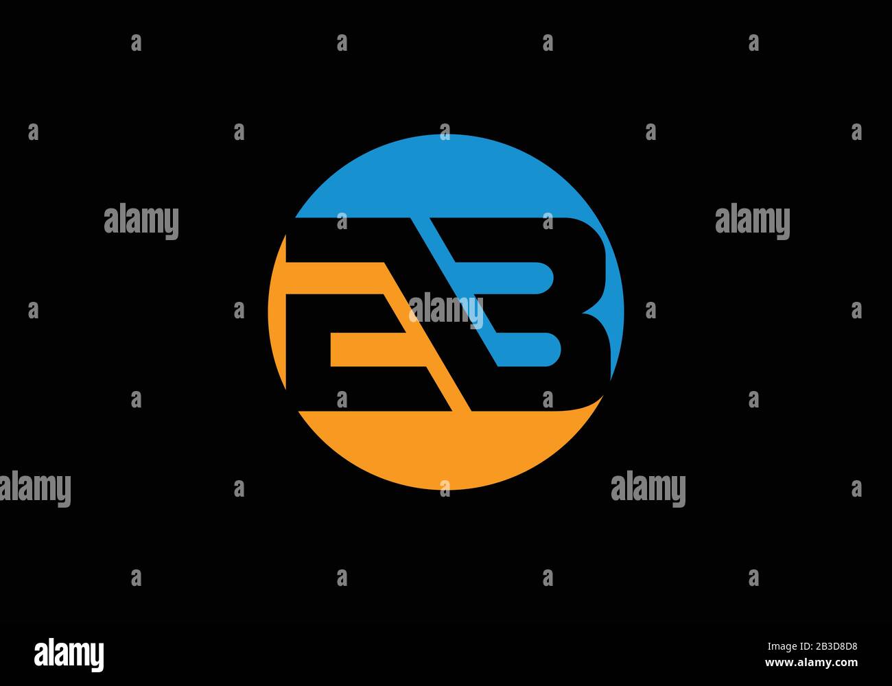 E B letter logo design, Modern Minimalist Letters Vector Icon Logo ...