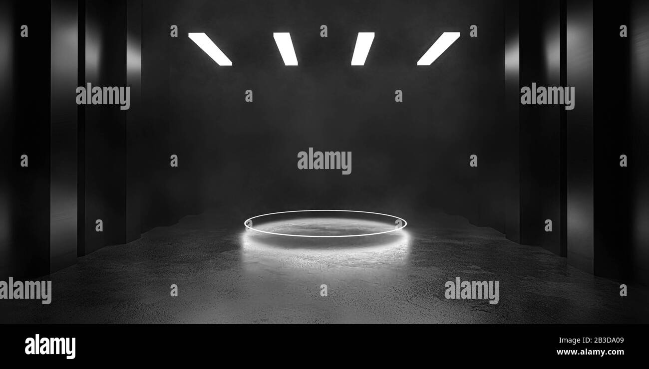 abstract modern futuristic architecture and concrete urban basement ...