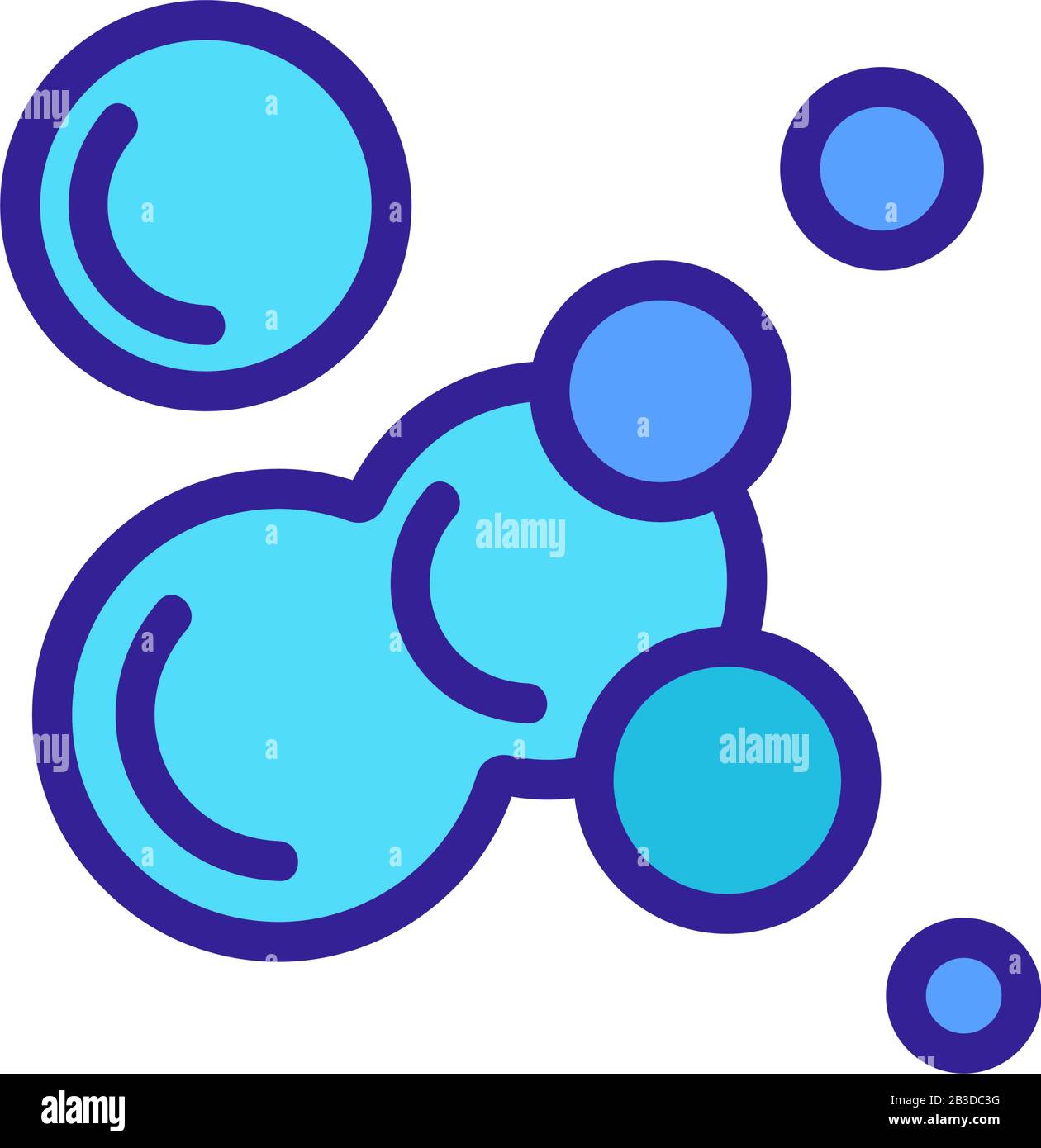 foam, bubbles icon vector. Isolated contour symbol illustration Stock ...
