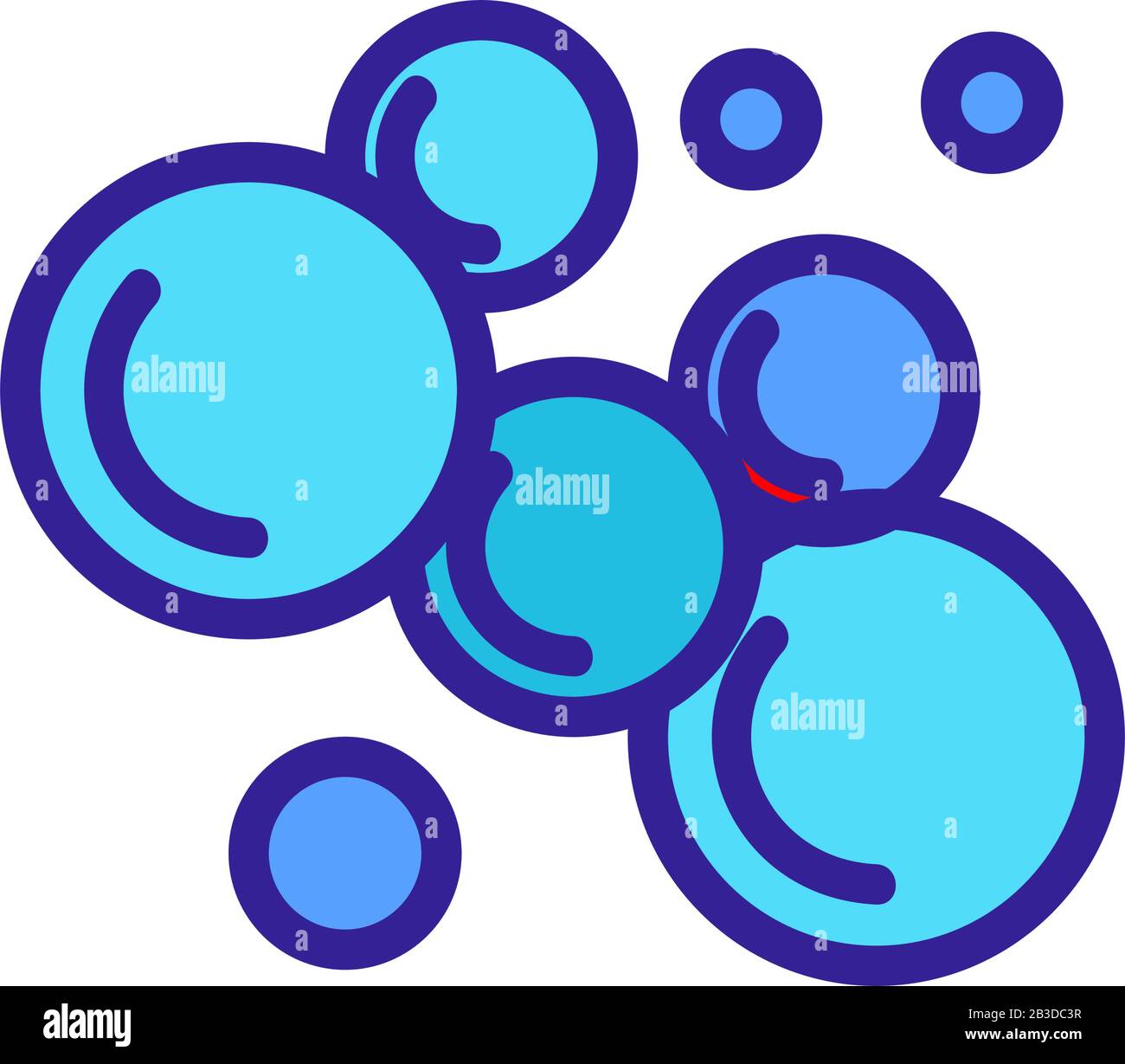 foam, bubbles icon vector. Isolated contour symbol illustration Stock ...