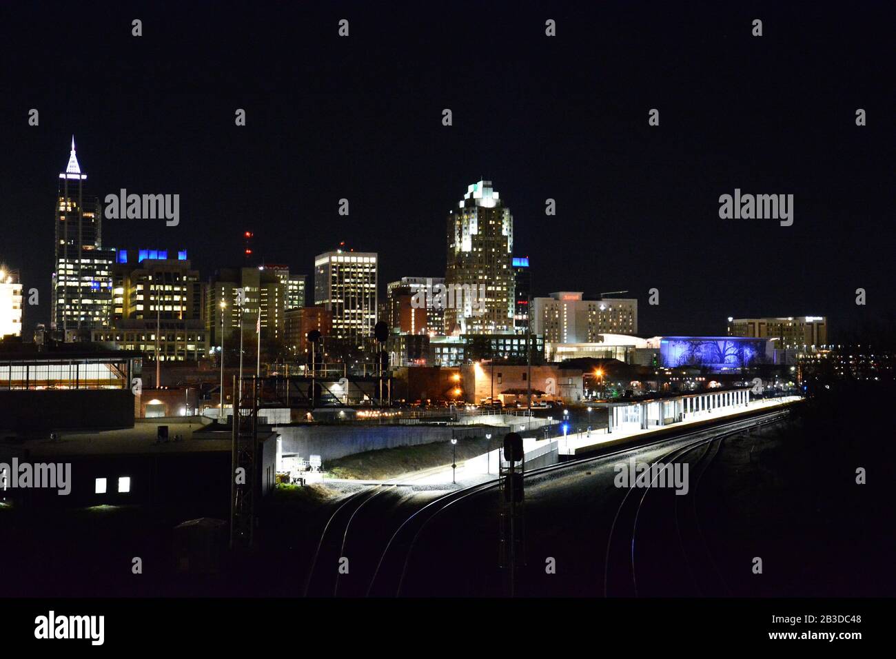 Raleigh Skyline Night