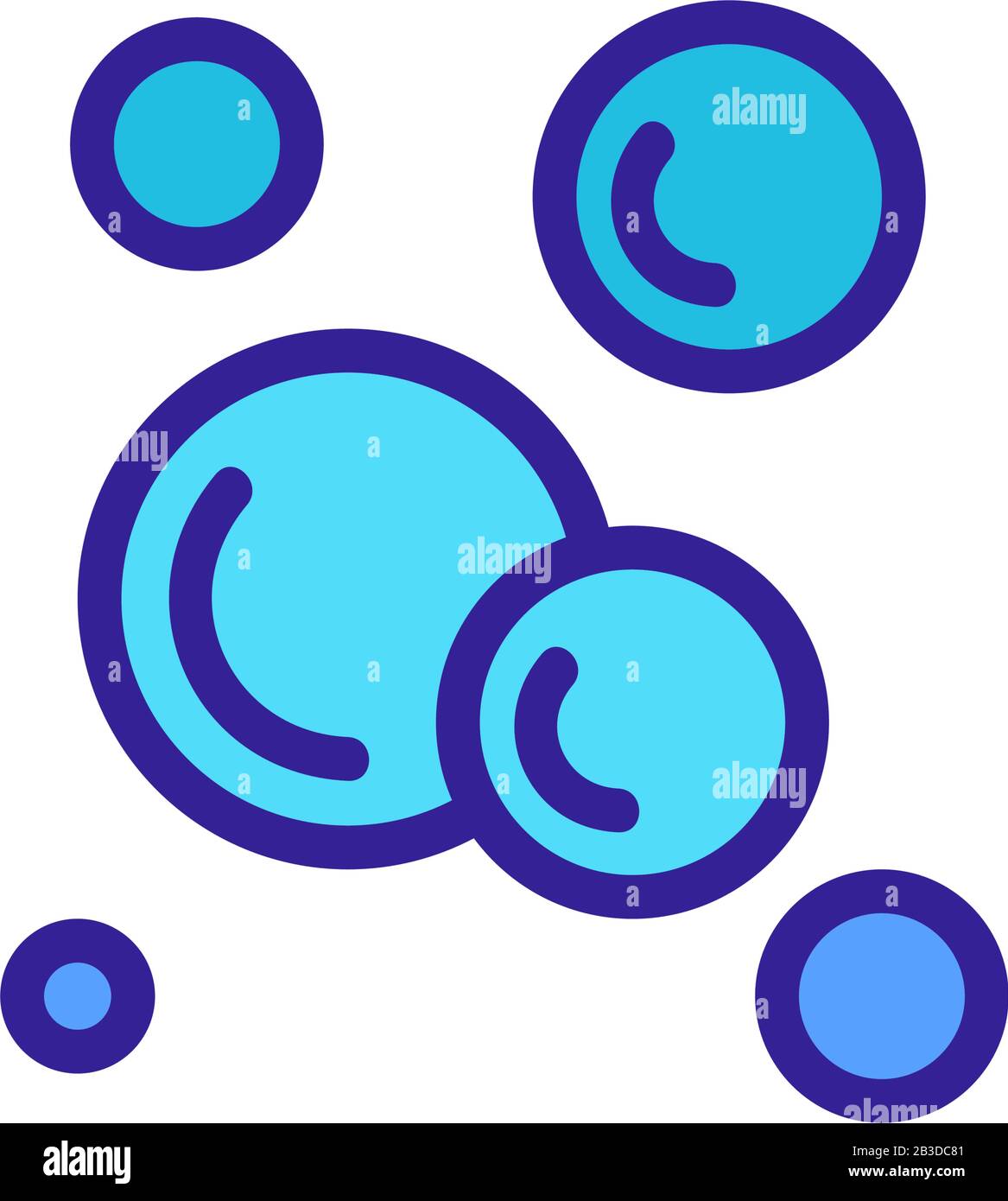 foam, bubbles icon vector. Isolated contour symbol illustration Stock ...