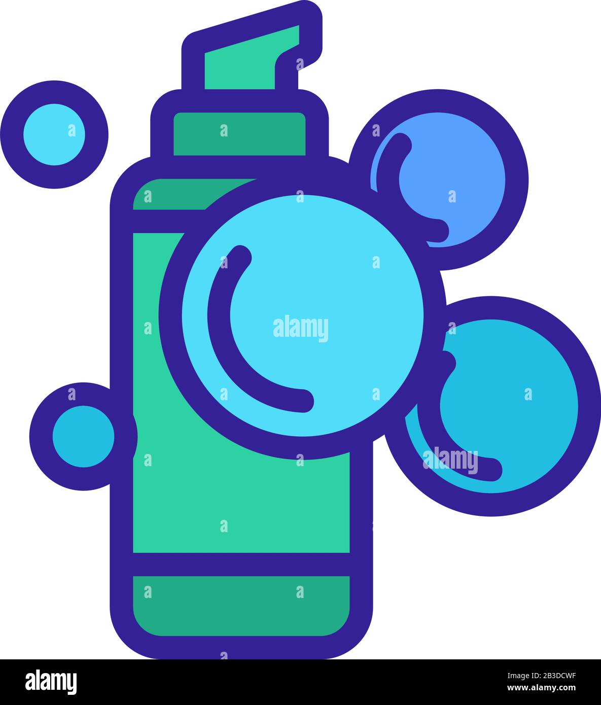 foam, bubbles icon vector. Isolated contour symbol illustration Stock ...